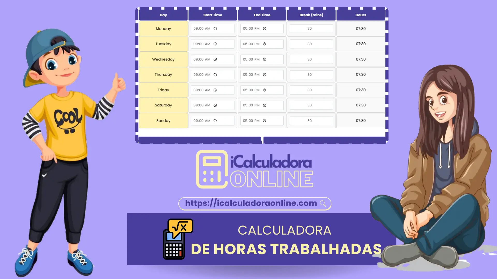 Calculadora de Horas Trabalhadas – Calcule o Total de Horas Online